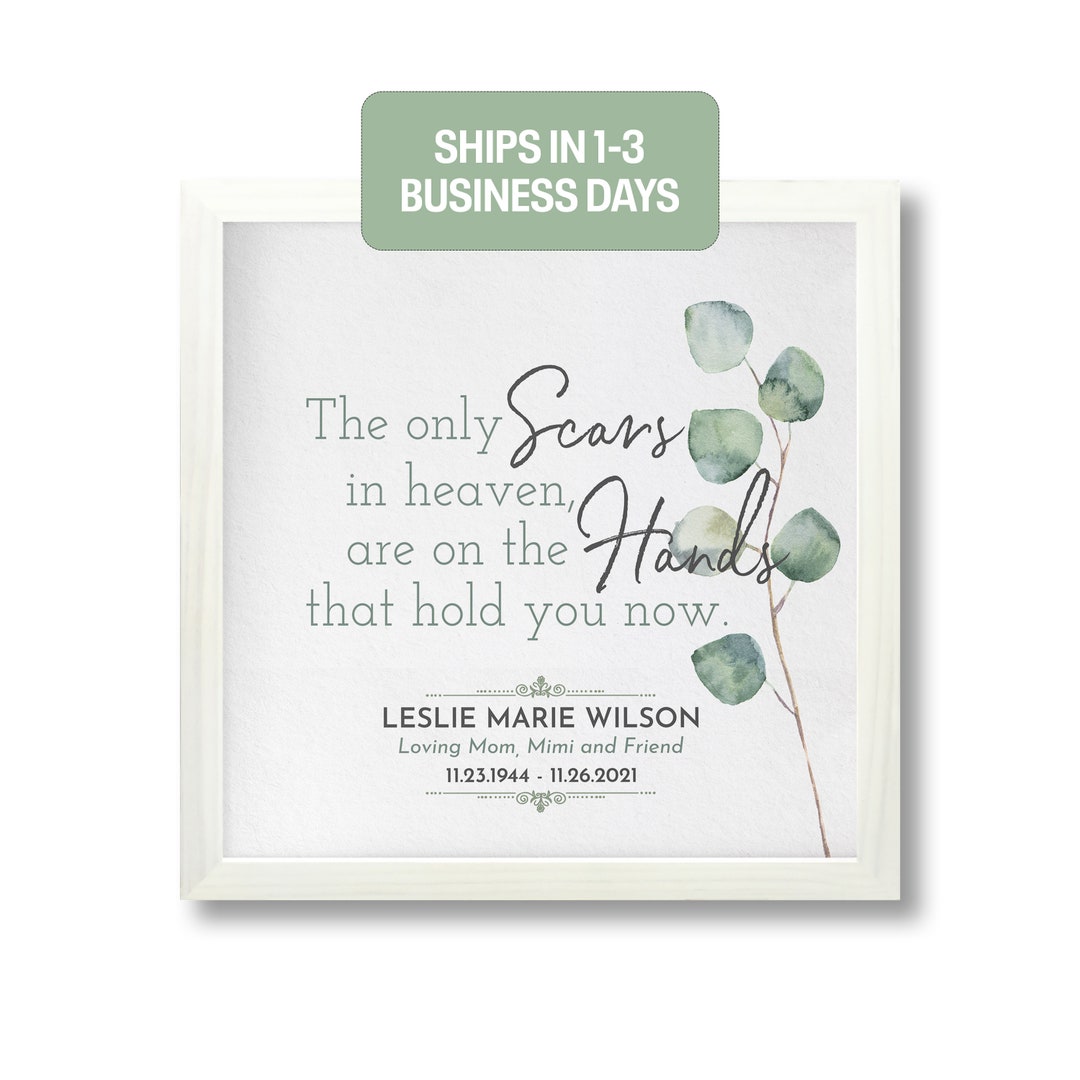 Scars in Heaven Personalized Sympathy, Memorial, Grief Gift, Print or ...