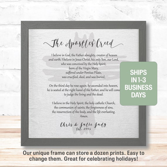 The Apostles' Creed Personalized Print or Framed Print - Etsy