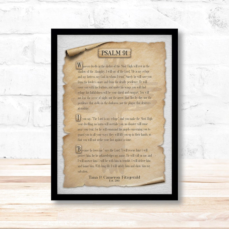 Psalm 91 Personalized Print or Framed Print - Etsy