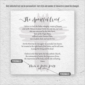 The Apostles' Creed Personalized Print or Framed Print | Cross ...