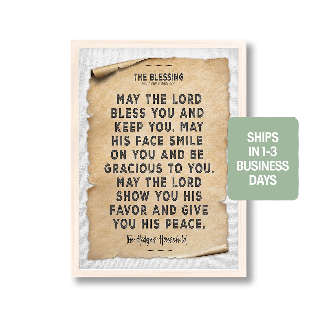 Aaronic Blessing Personalized Print or Framed Print | Parchment - Etsy