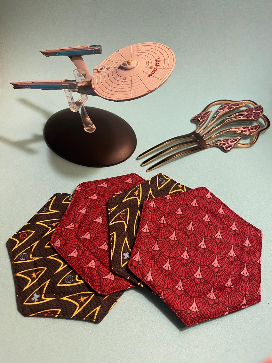 Set of 4 Handmade ART TREKO star Trek Art Deco Drink Coasters - Etsy