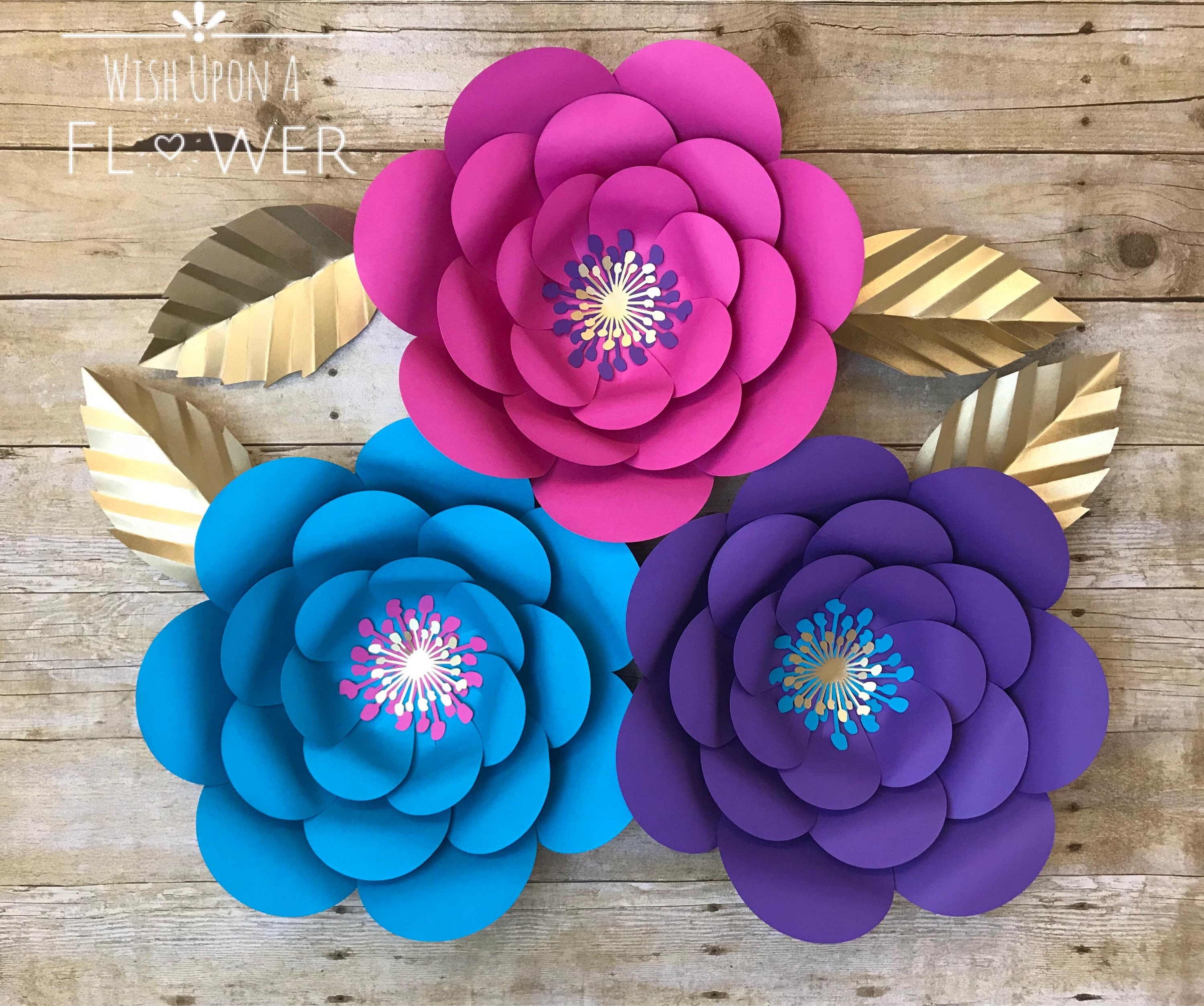 Paper Flower Centers 15 Flower Centers Gold Flower Center - Etsy
