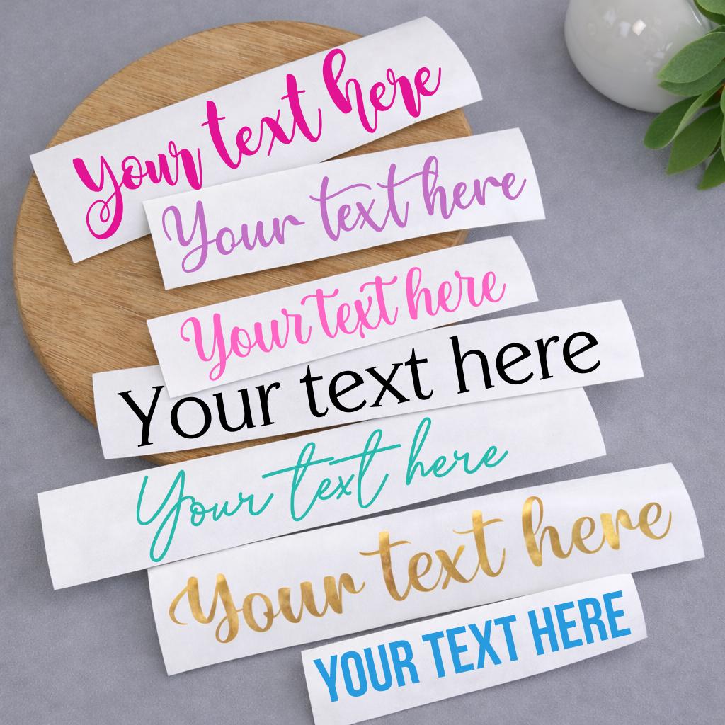 Custom Sticker - Custom Text Vinyl Decals - Build Your Own Decals ...