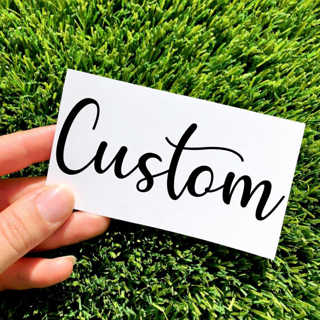 Custom Text Vinyl Decals • Personalized Vinyl Stickers • Custom Car ...