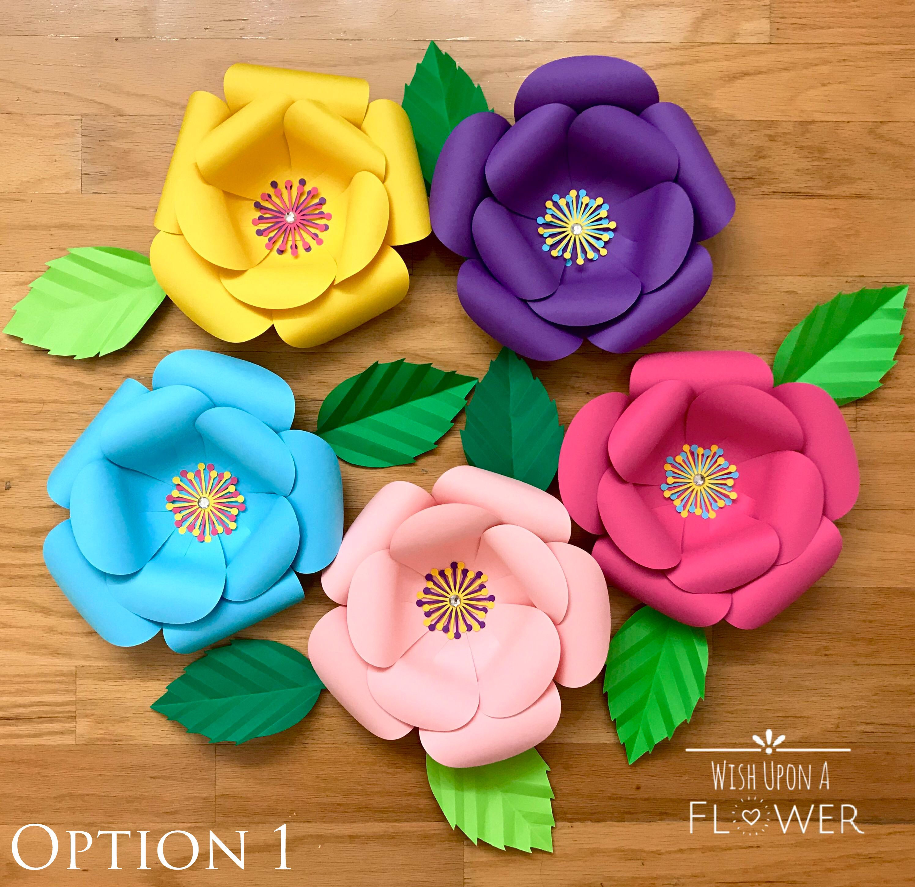 Paper Flower Centers, 15 Flower Centers, Glitter Flower Center, Paper ...