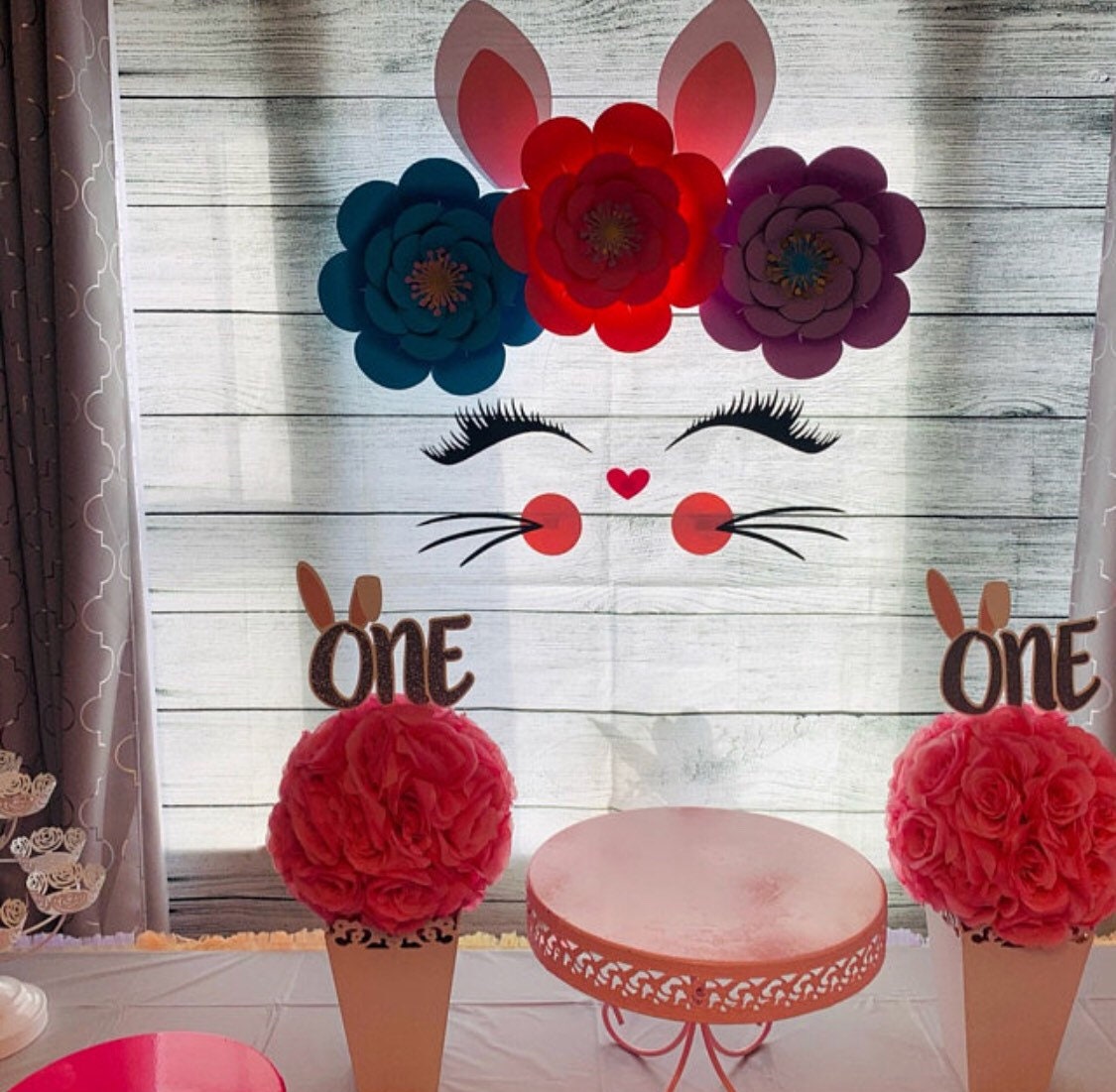 Bunny Backdrop DIY Kit Bunny Party Bunny Party Decorations | Etsy