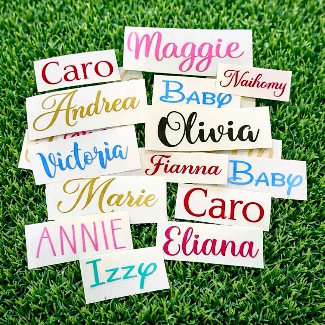 Custom Name Vinyl Decals: Personalized Labels, Water Bottle Stickers ...