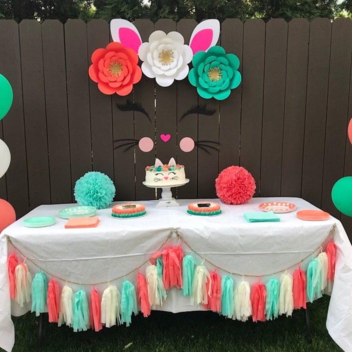 Cat Backdrop DIY Kitty Party Cat Party Kitty Decorations - Etsy