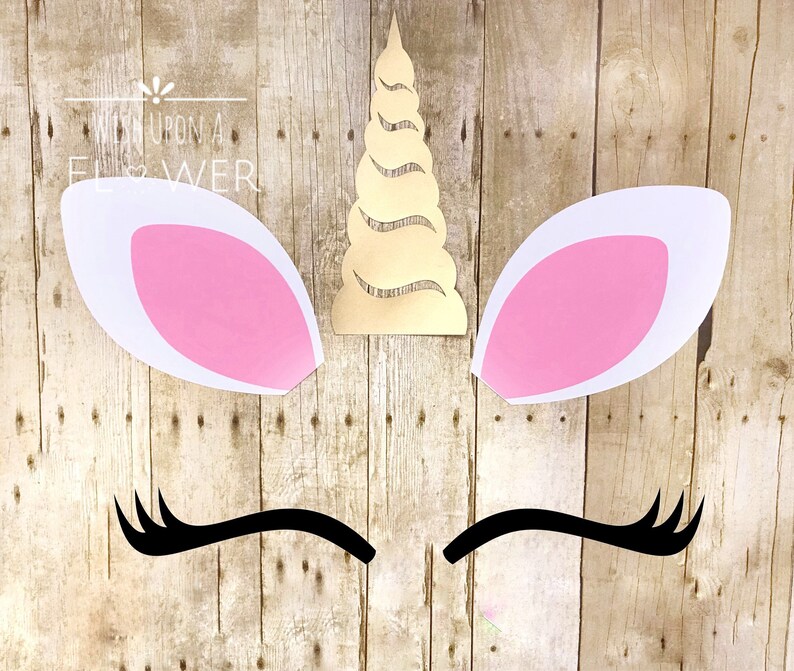 Unicorn Horn Ears Lashes Unicorn Face Unicorn Backdrop - Etsy