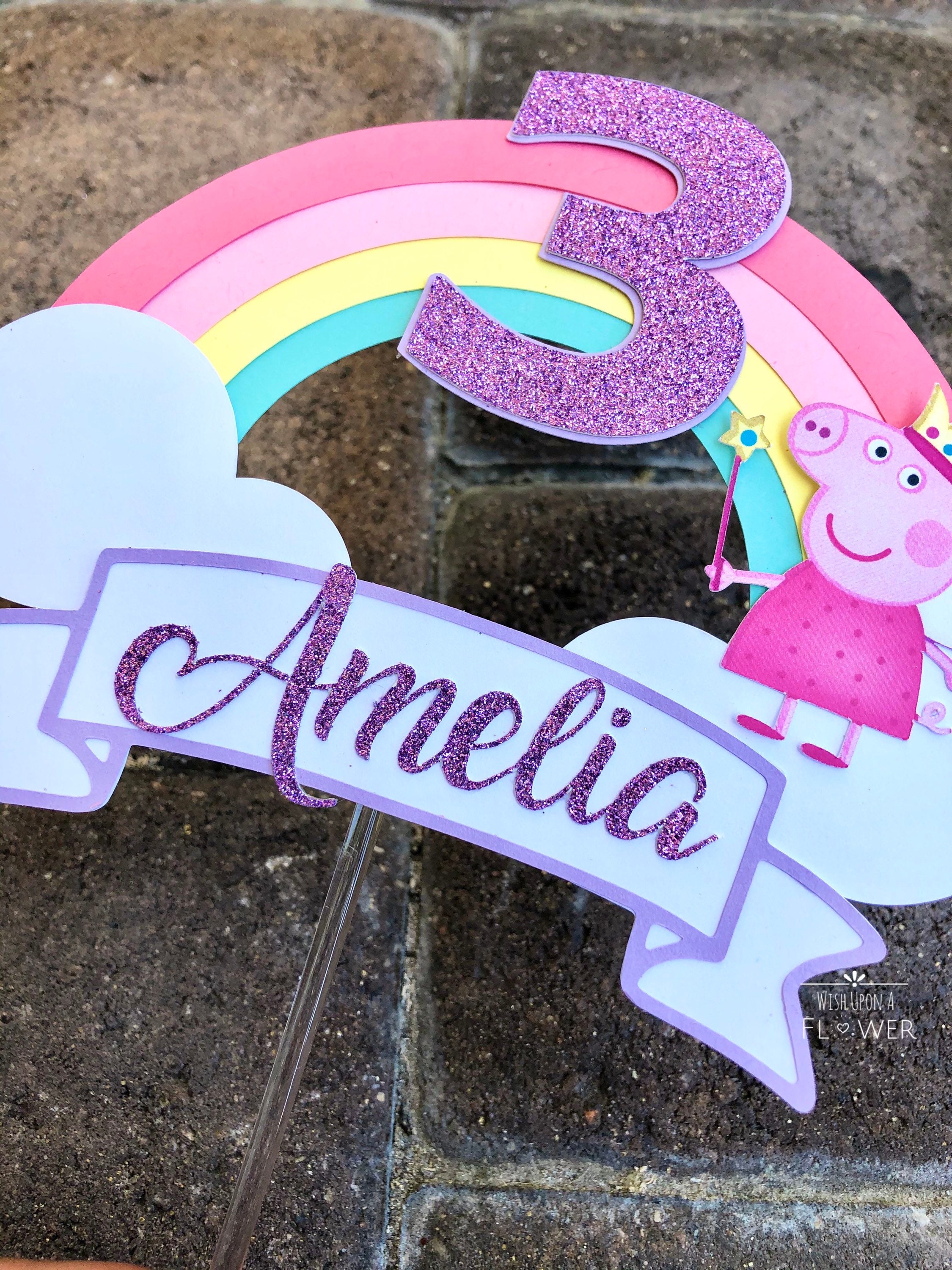 Peppa Pig Cake Topper Peppa Pig Birthday Peppa Pig Birthday | Etsy