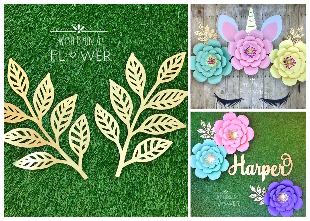 Paper Leaves, Large Paper Leaves, Nursery Decor, Paper Vines, Paper ...