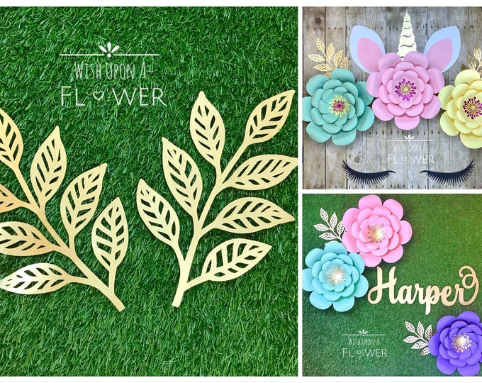 Paper Leaves, Large Paper Leaves, Nursery Decor, Party Decorations ...