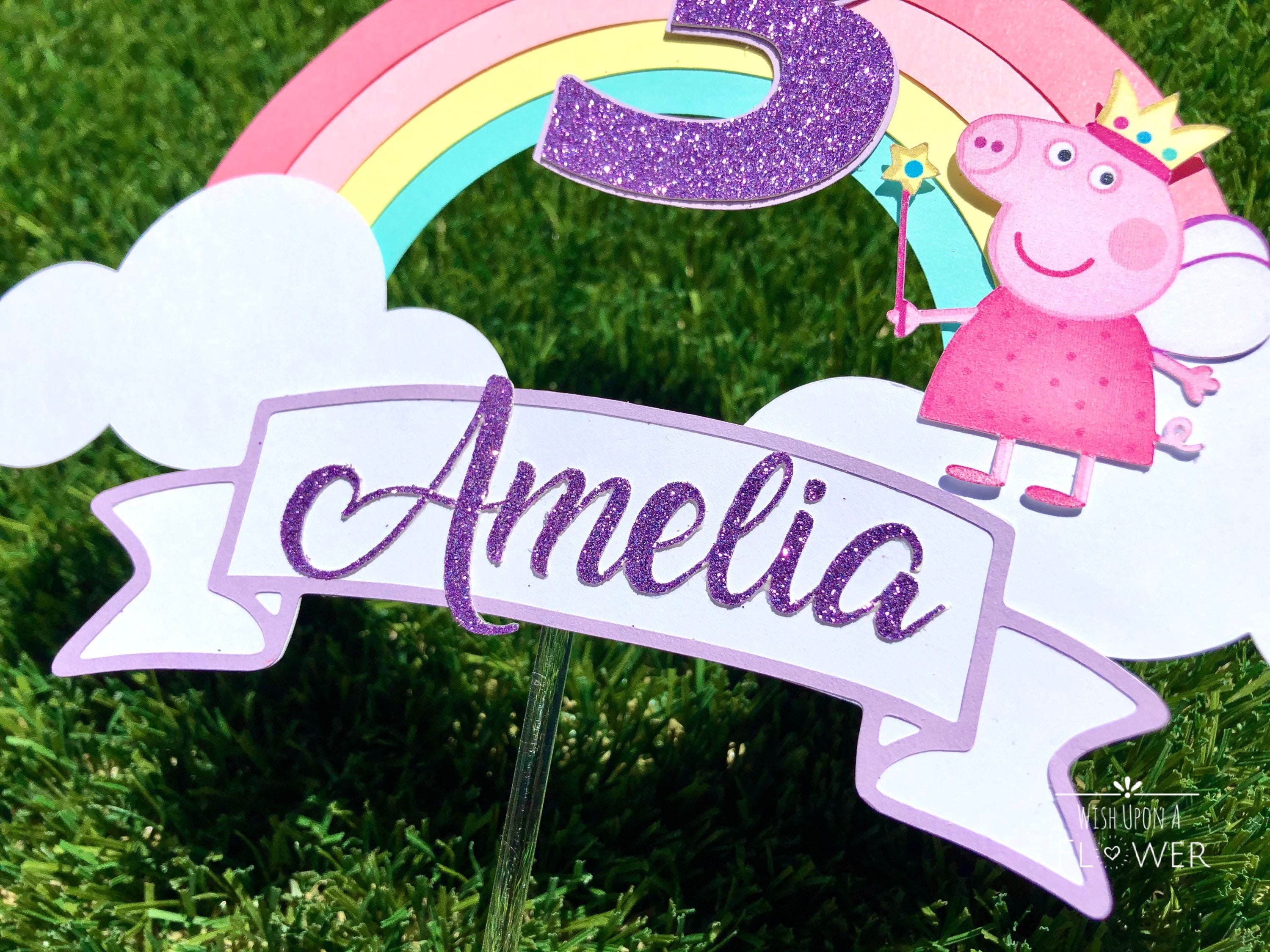Peppa Pig Cake Topper Peppa Pig Birthday Peppa Pig Birthday | Etsy