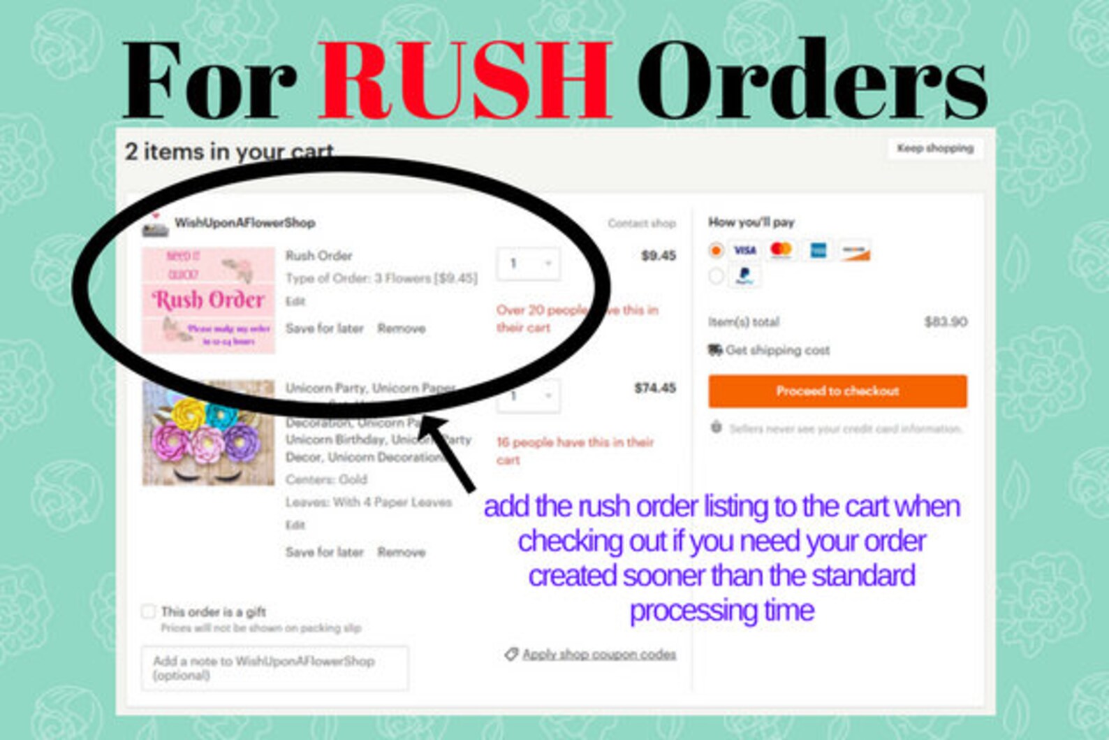 Rush Order - Etsy