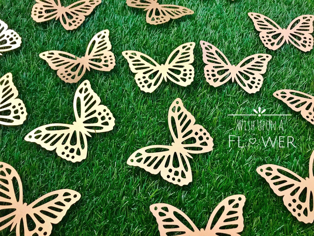 10 Paper Butterflies, Paper Flower Decorations, Die Cut Butterflies ...
