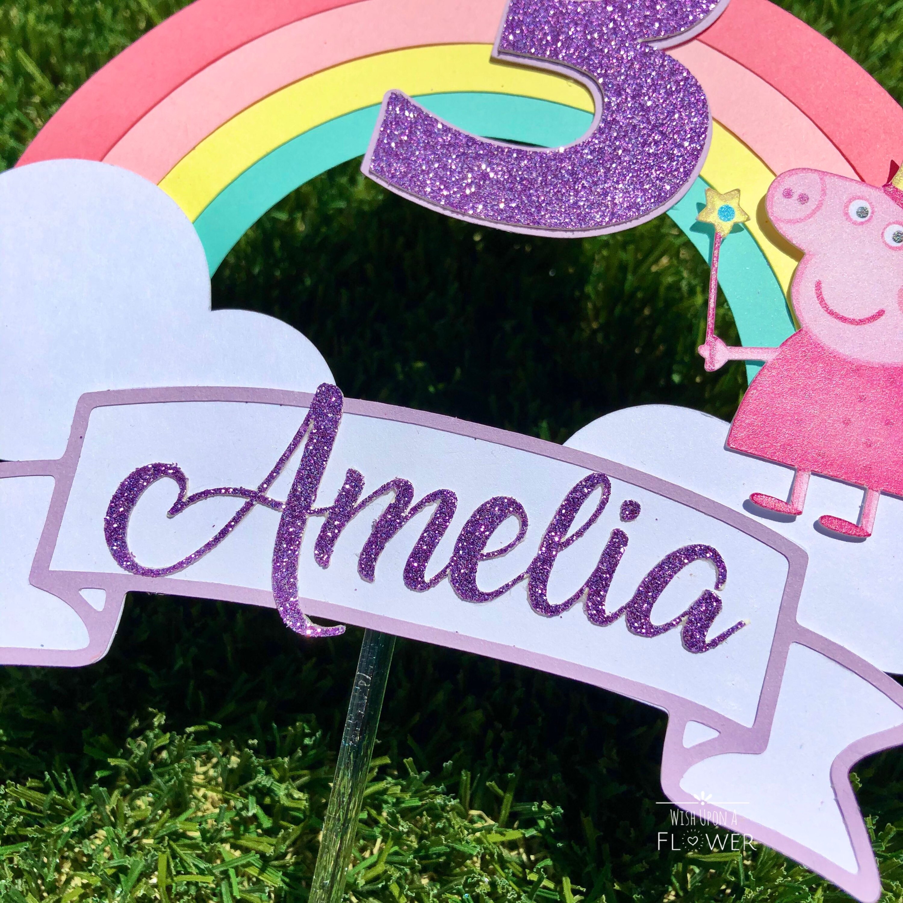 Peppa Pig Cake Topper Peppa Pig Birthday Peppa Pig Birthday | Etsy