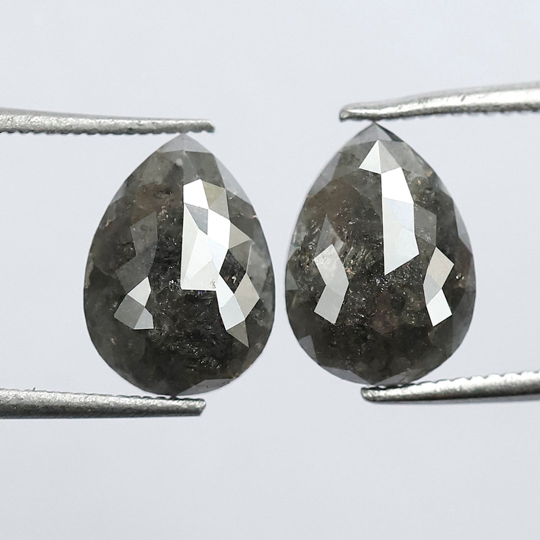 3.91 CT Pear Shape Stunning Pair Diamonds Natural Loose 10 MM Size ...