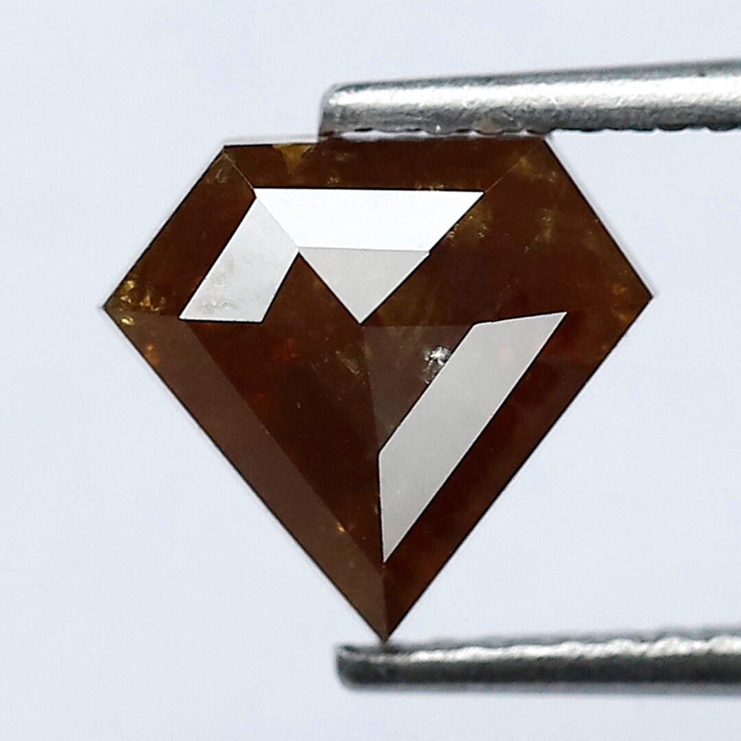 2.08 CT Pentagon Shape Diamond Beautiful Brown Yellow Color - Etsy