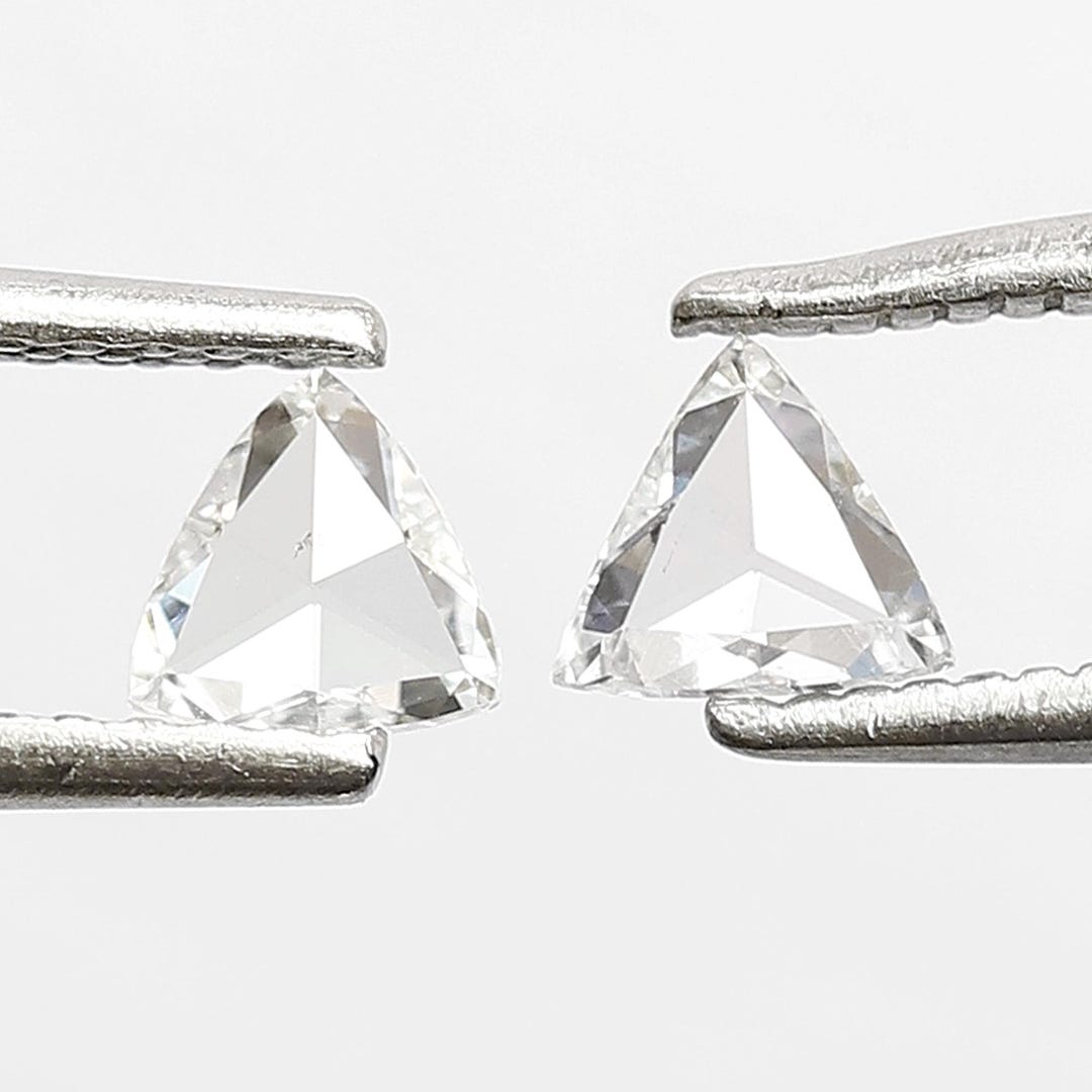 0.40 Ct Triangle Rose Cut Diamond: FG SI, 4mm Loose Diamond - Etsy