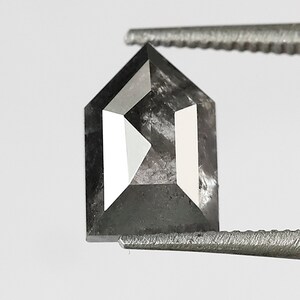 1.39 Ct Bullet Cut Salt and Pepper Diamond, Loose Grey Black Diamond - Etsy