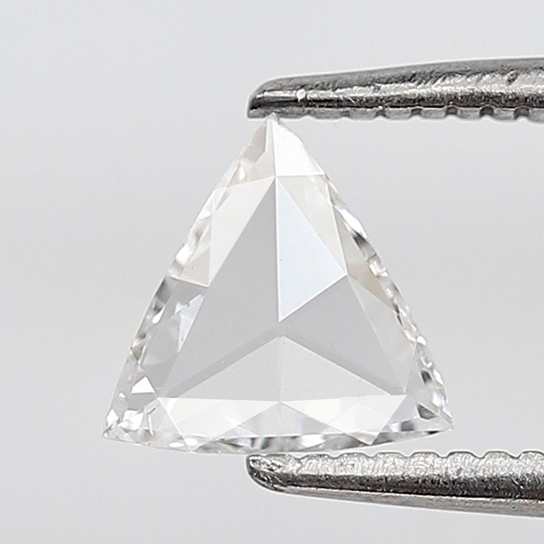 0.31 Ct Triangle Rose Cut Diamond: EF Color, VVS-VS Clarity - Etsy