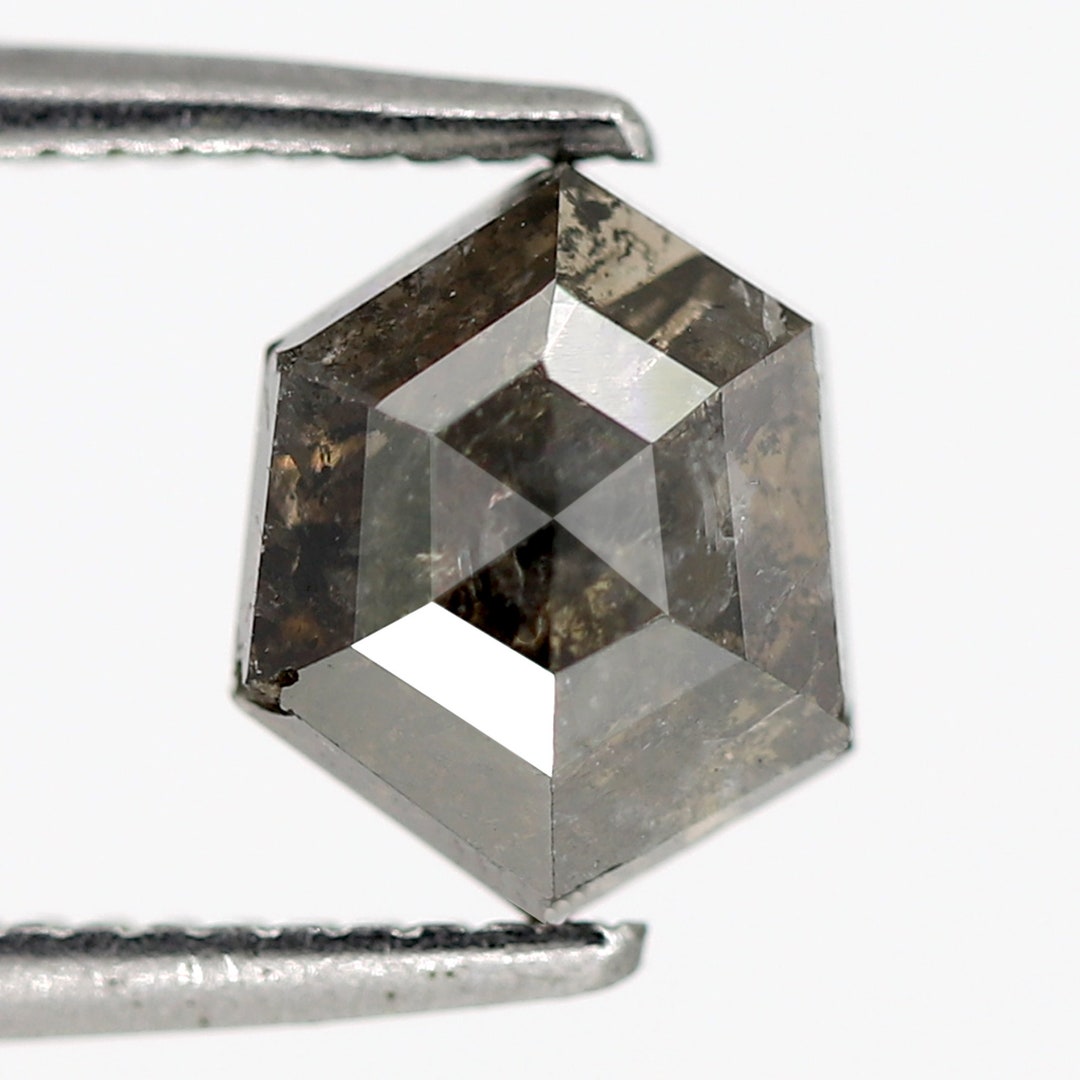 1.23 CT Modified Cut Loose Rustic Diamond 7 MM Natural Brown Diamond ...