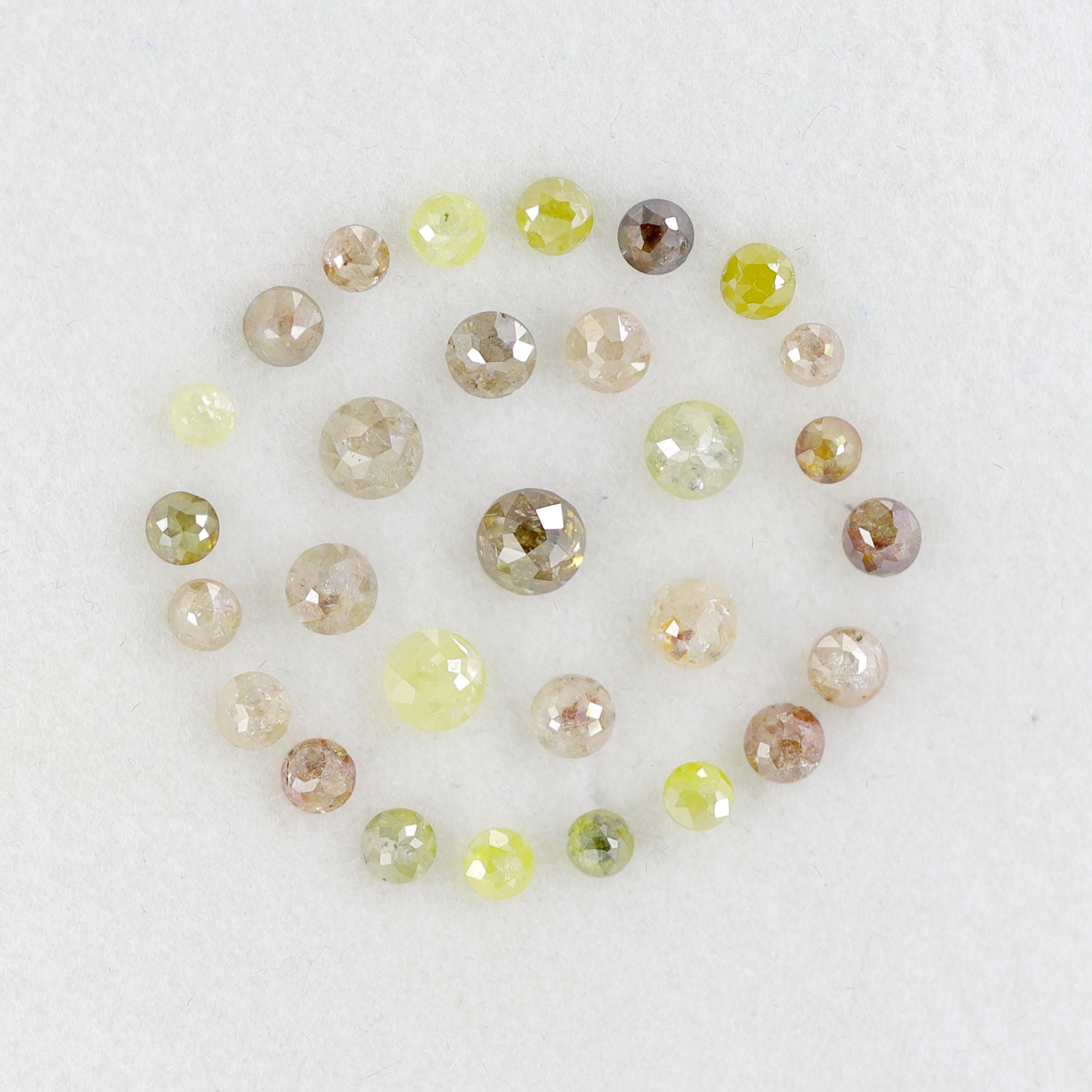 4.62 CT Runde Form Diamant Mix Lot Diamant Fancy Multi Color - Etsy.de