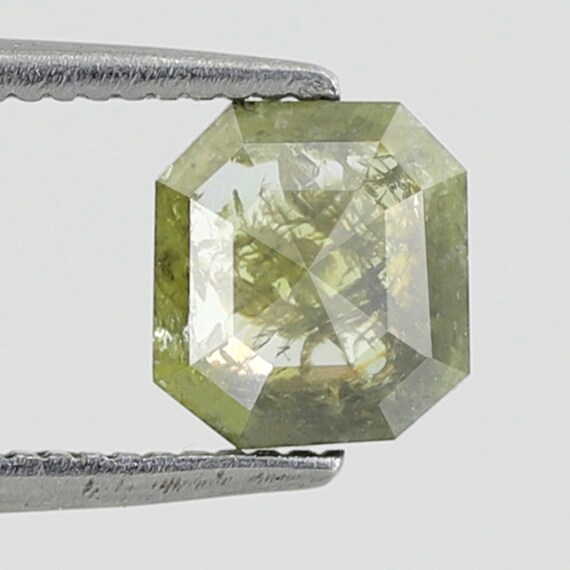 0.85 CT 6.4 x 5.8 x 2.5 MM Fancy Translucent Green Color | Etsy