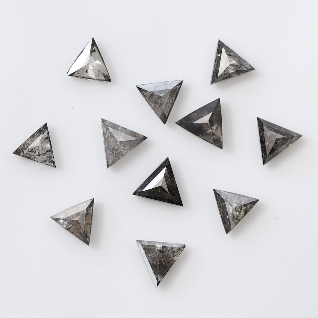 Triangle Salt and Pepper Diamonds: 1.10 CT Loose Natural Diamonds - Etsy