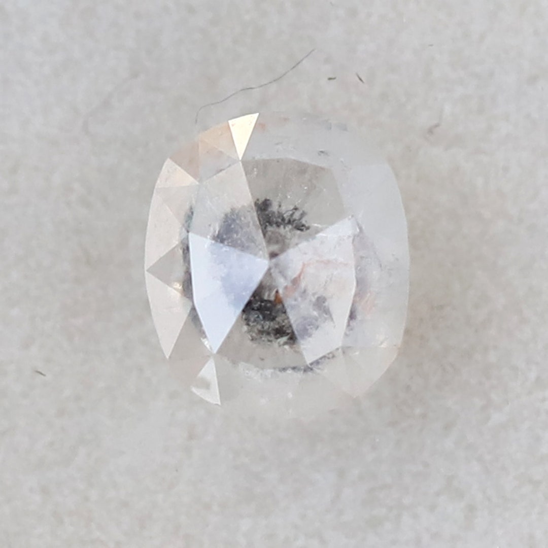 1.17 CT Gorgeous Grey White With Black Speckled Oval Shape Diamond ...