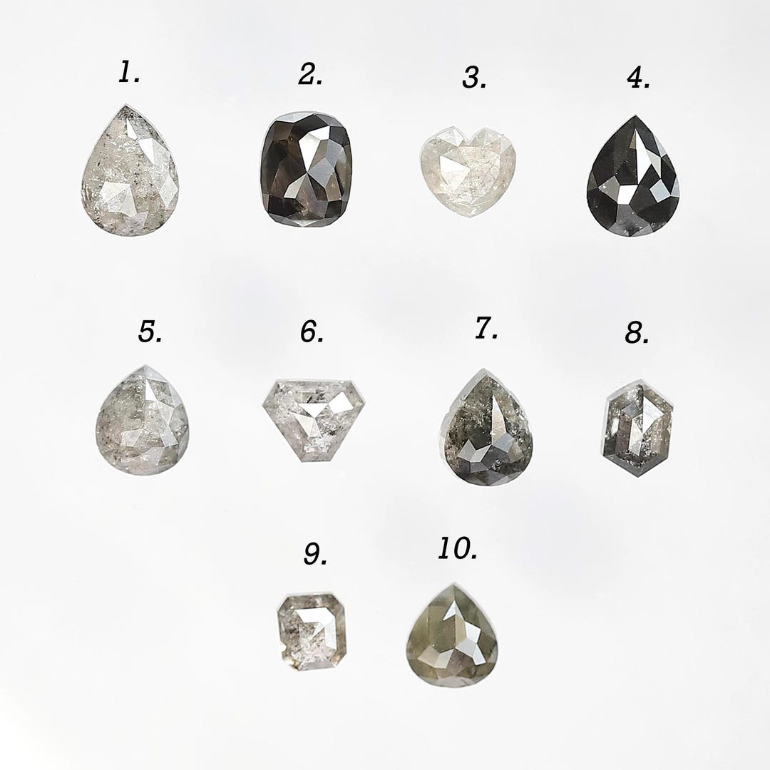 Salt and Pepper Diamond Mix: 3-6mm Loose Earth Mined Diamonds - Etsy