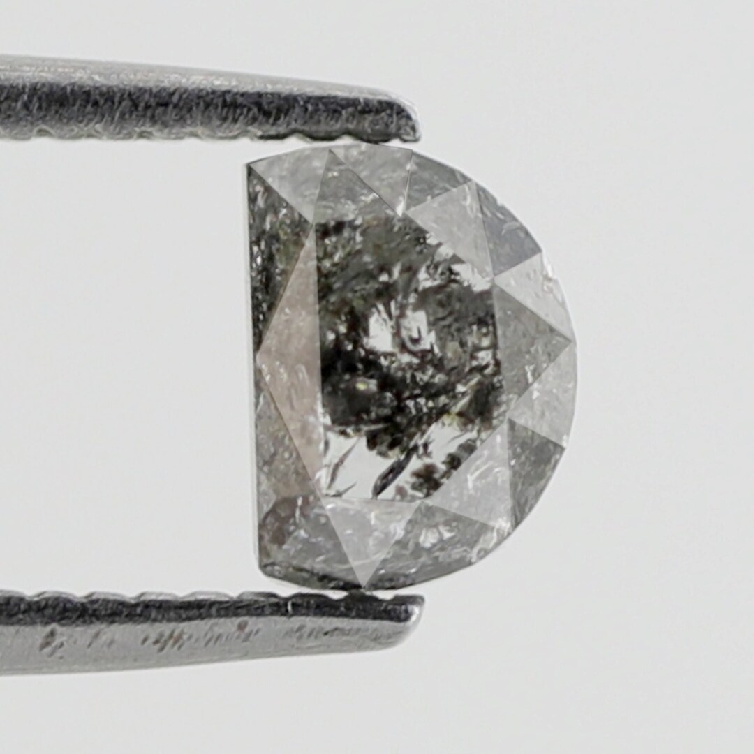 0.73 CT Unique Half Moon Shape Diamond Loose Natural Grey - Etsy