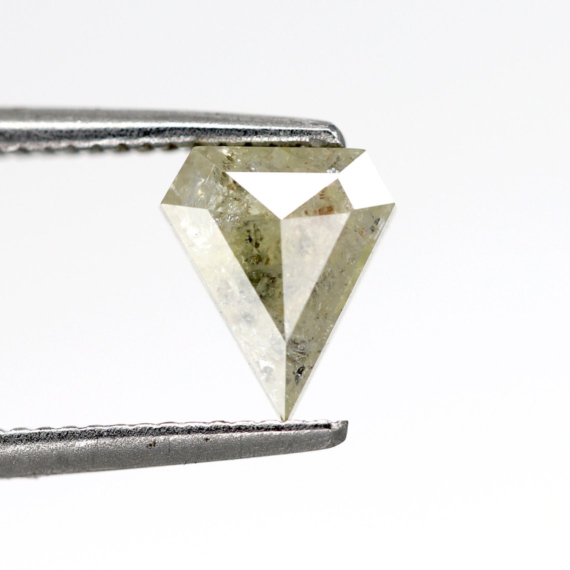 0.77 Ct natural Fancy ICY White Milky Diamond Pentagon - Etsy