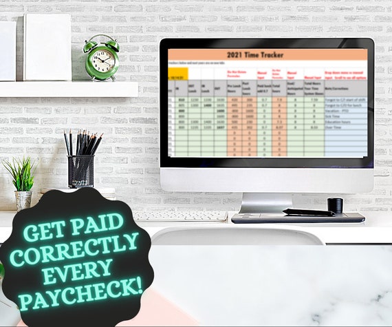 Automated Time Tracker Time Card Tracker Time Sheet Tracker. - Etsy