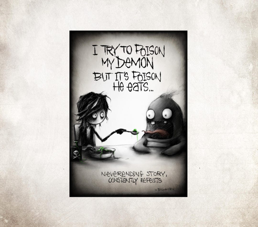 Drawing feeding Poison to Your Demon by Fredwardfall. I Try to Poison ...