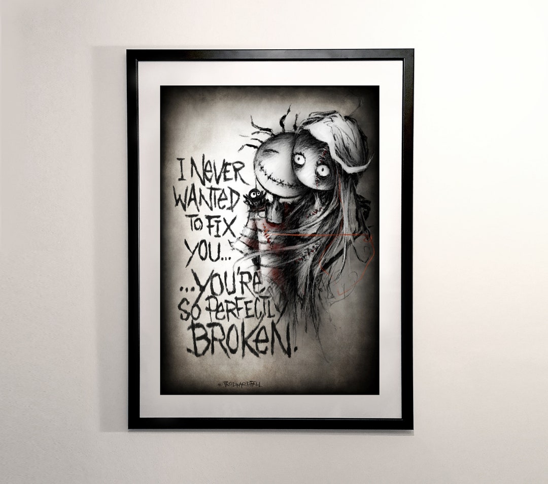 Drawing "perfectly Broken 2" by Fredwardfall. A3. Creepy Darkart ...