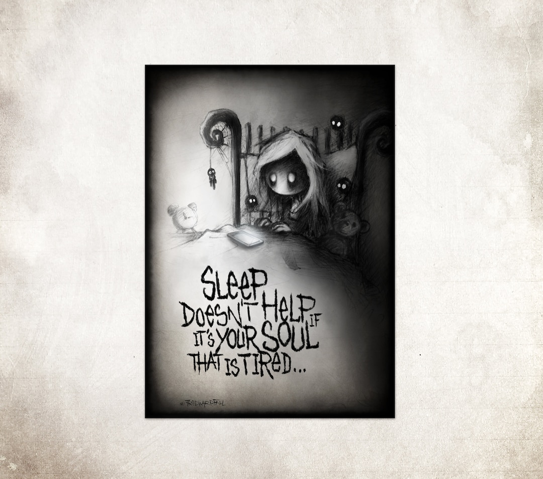 Drawing the Tired Soul Sad and Dark Drawing With an Even Sadder Truth ...