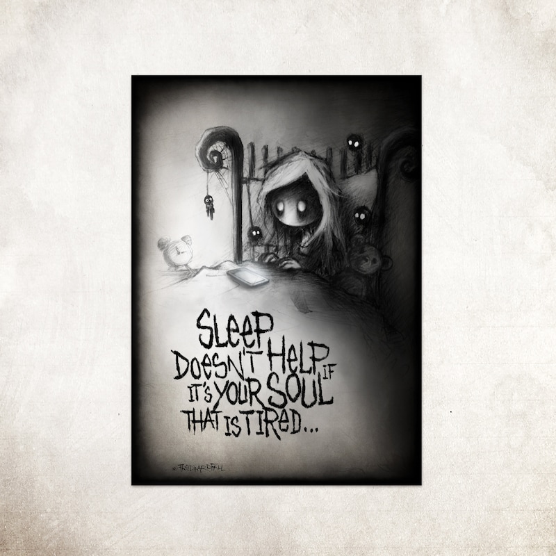 Sad Monster Drawing - Etsy UK