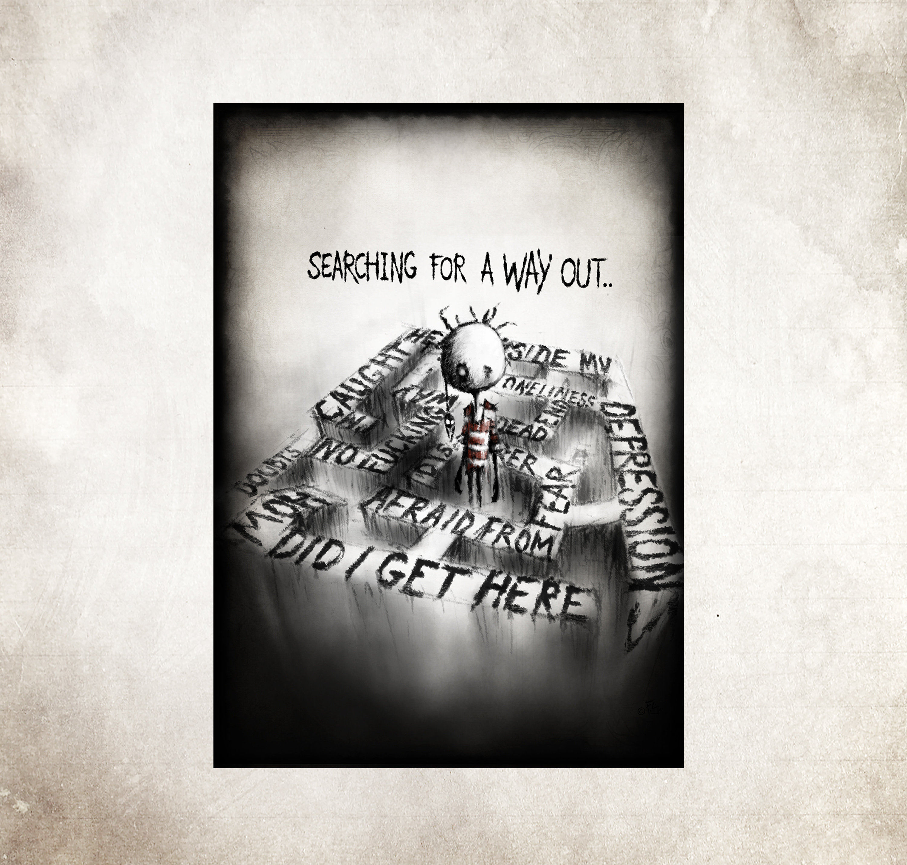 Trapped Drawings Trapped On A Plane: An Imaginary Investigation The