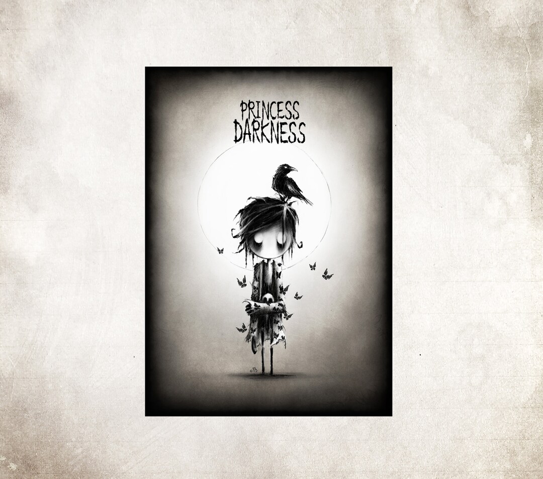 Artwork "princess Darkness" by FREDWARDFALL. Gothic Girl With Raven ...