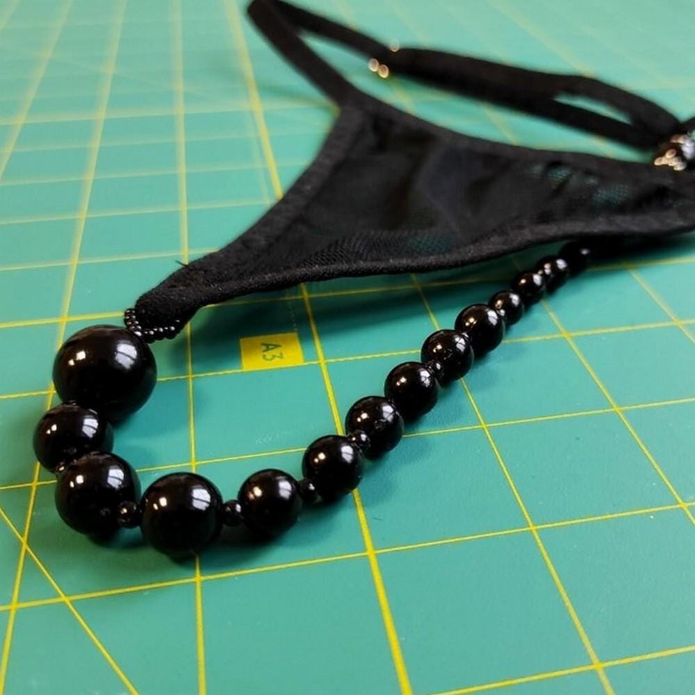 Sexy Men G String Pearl See Through Open Crotch Mens Panties Panty ...