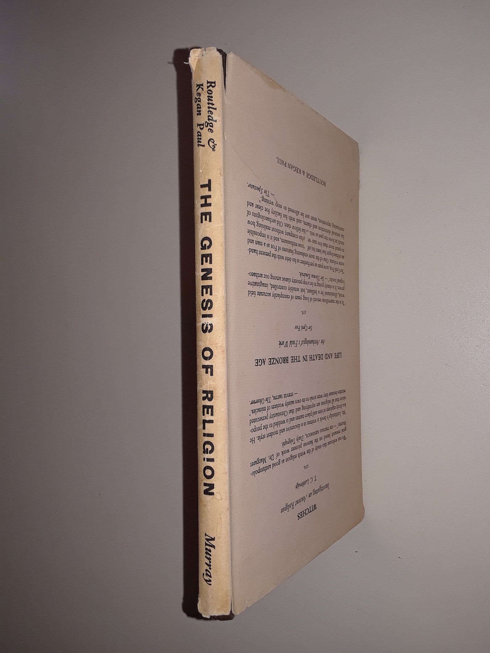 The Genesis of Religion 1963 by Margaret Alice Murray Published by ...