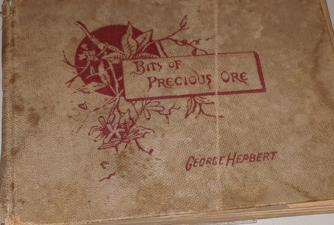 Bits of Precious Ore: 1880s George Herbert Verse, Rare Mini Hardcover ...