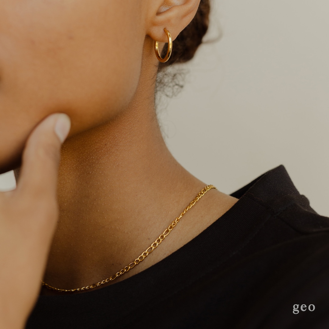 2mm Figaro Chain Gold Figaro Chain Necklace Minimalist Necklace ...