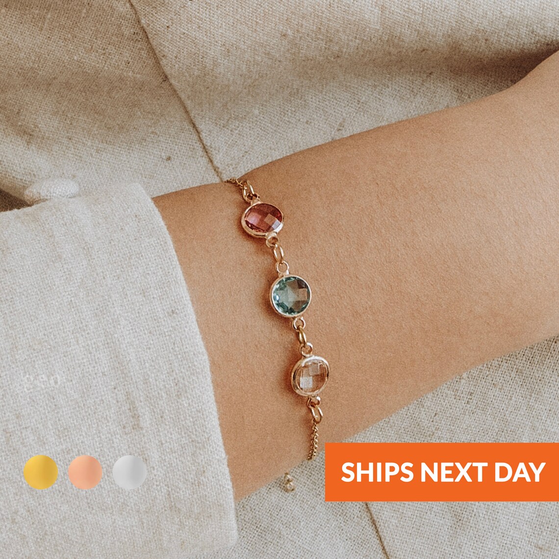 Birthstone Bracelet for Women Personalized Jewelry Gift for - Etsy