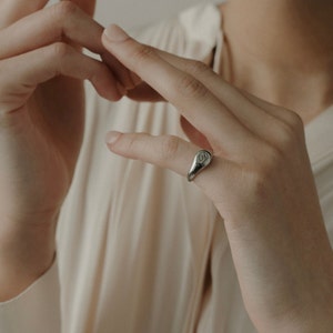 Monogram Signet Ring for Women Gold Initial Ring Personalized Ring ...