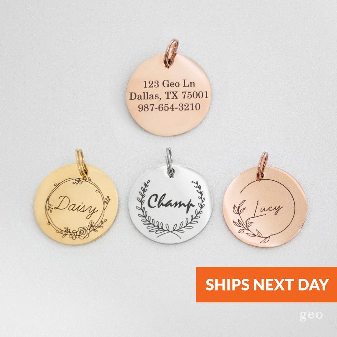 Personalized Dog ID Tag Custom Dog Tag for Dogs Cute Engraved Pet Tag ...