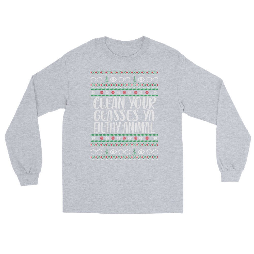 Clean Your Glasses Ya Filthy Animal / Optometry Ugly Christmas Sweater ...