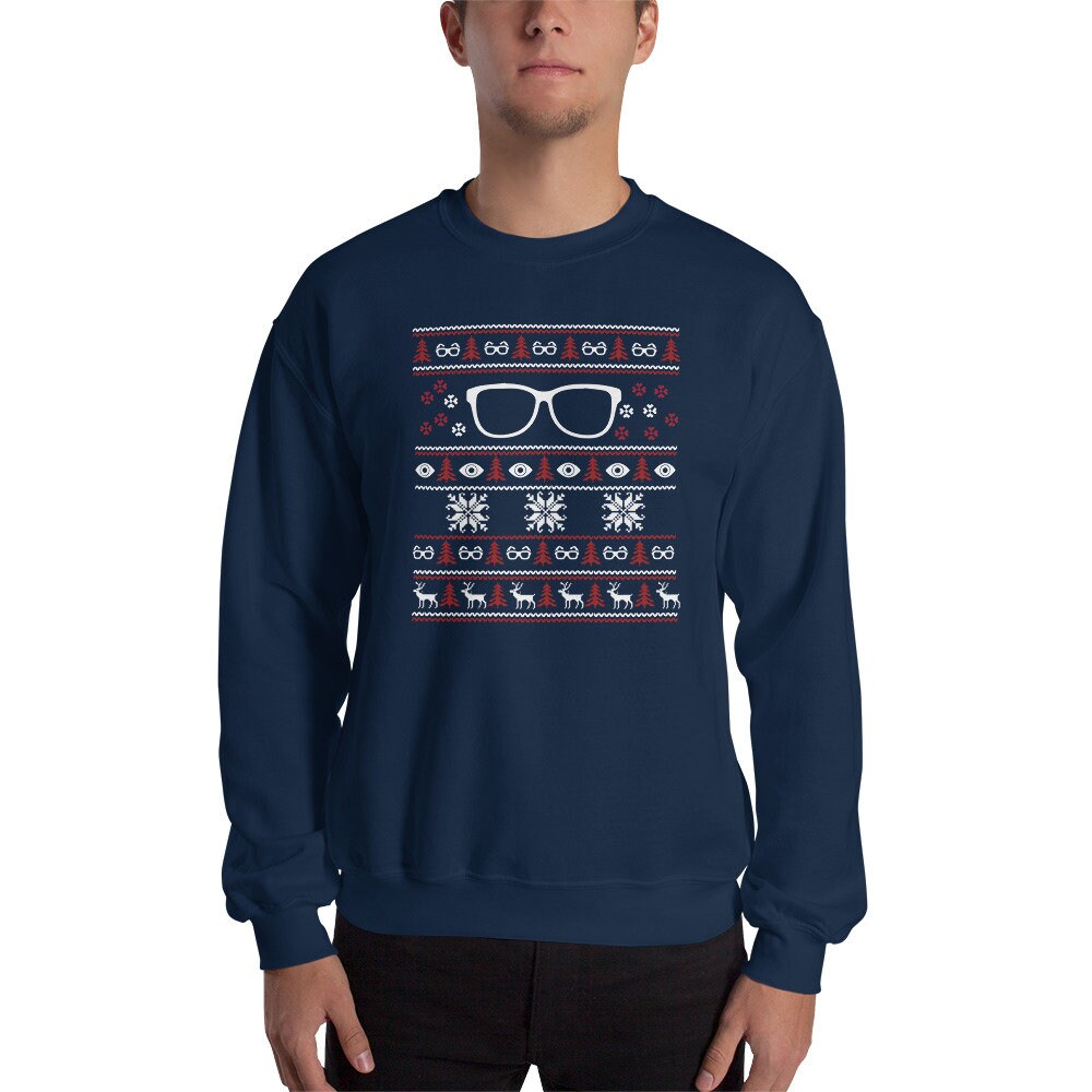 Optometry Ugly Sweater Sunglasses Eye Doctor Shirt Eye Chart ...